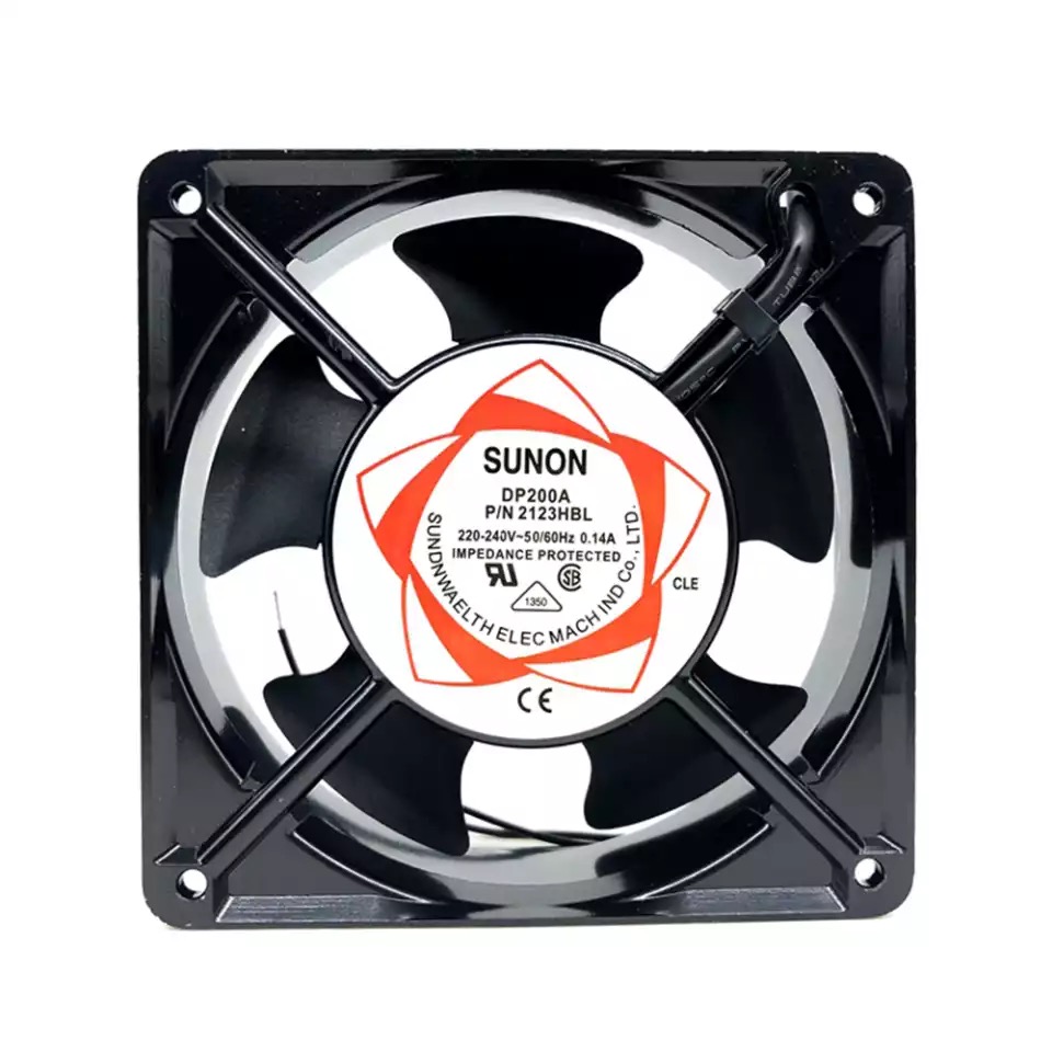 4X4 230V AC Cooling Fan 120 * 120 * 38mm / 220-240v ~ 50 / 60hz 0.14a Cooling Fan To Ensure ...