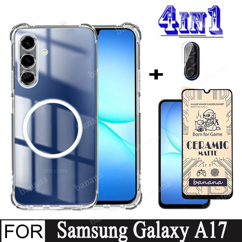 4In1 Samsung A17 Case Magnetic Sticker Shockproof Phone Case for ...
