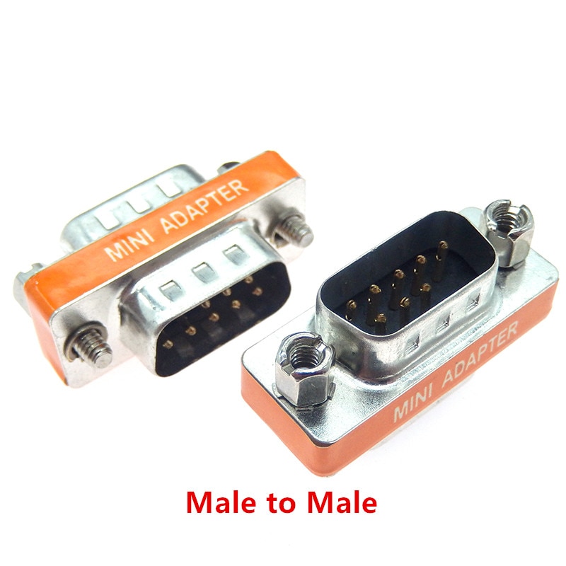 DB9 MINI GENDER CHANGER RS232 data cable connector convert plug VGA ...
