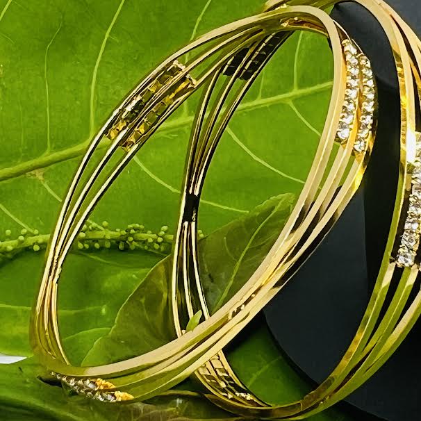 Hight Quality Fashion Gold Plated bangal ESH Lover waves shape bangel ...