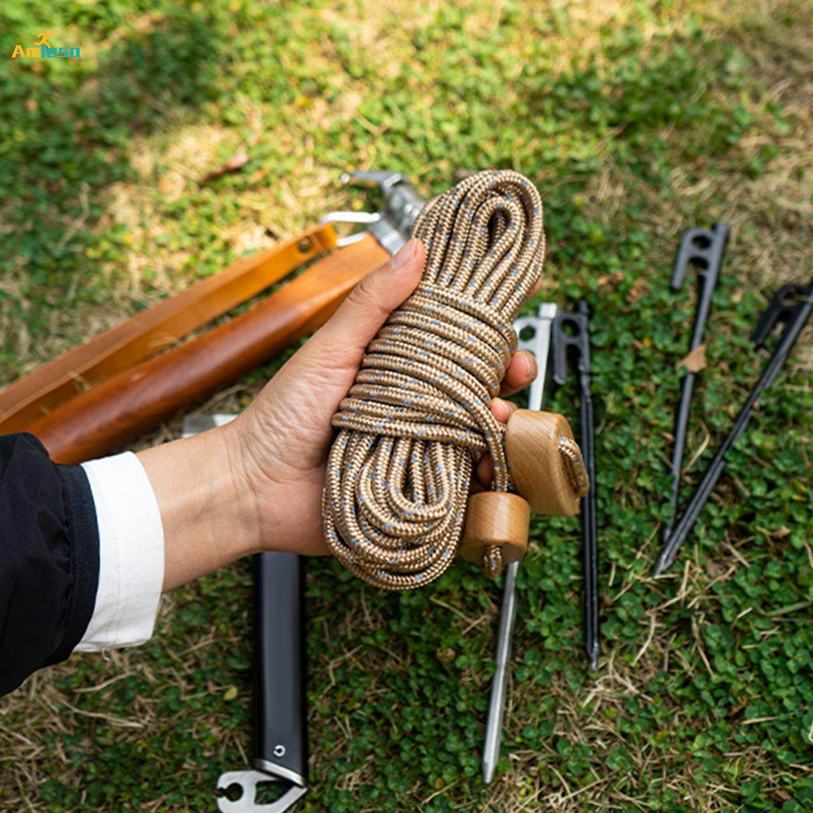 Tent Rope Clothesline Solid Braid Guylines for Tent Tarp Travel ...