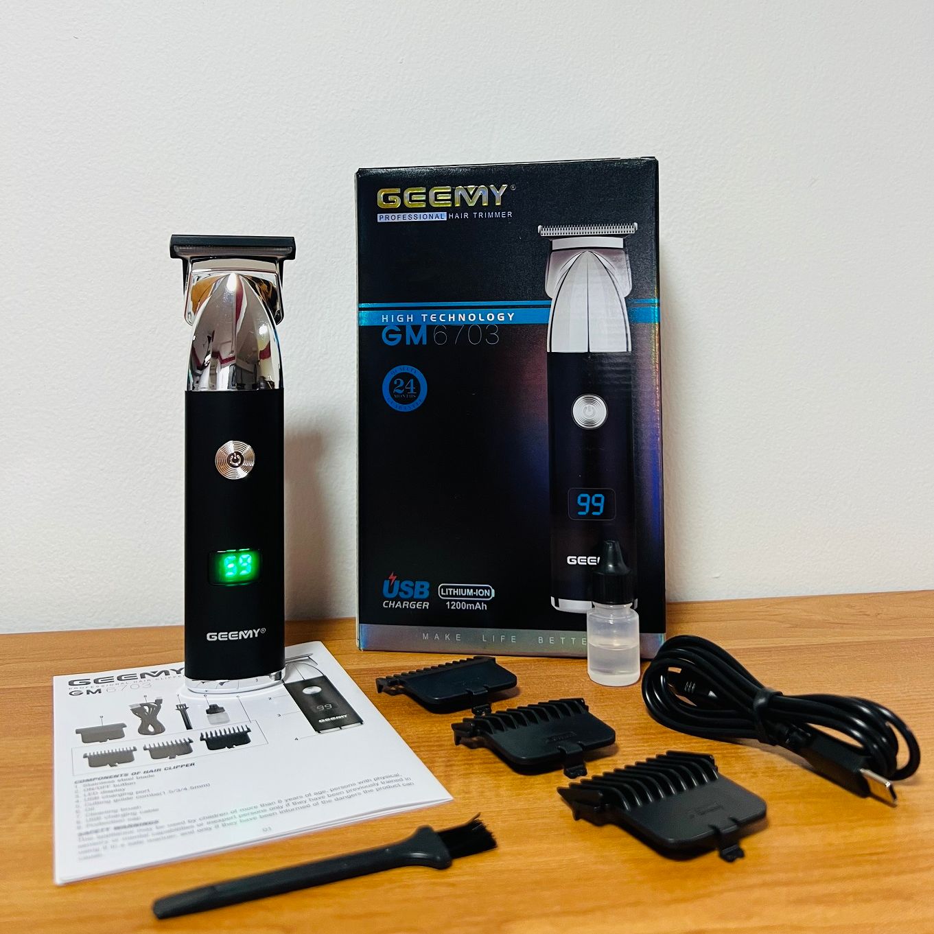 Geemy GM-6703 Professional Hair & Beard Clipper | Daraz.lk