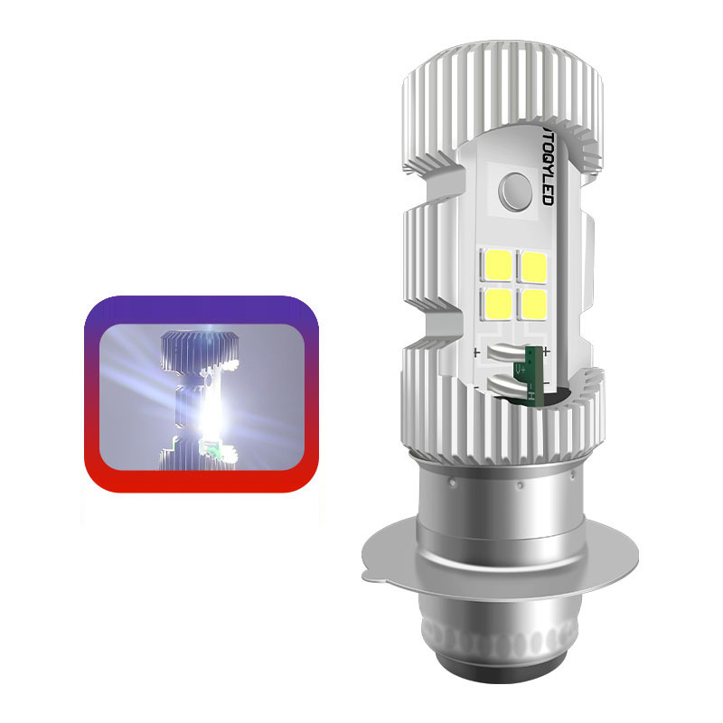 PA15D 1 LED Motorcycle Headlight Bulbs PA15D H6 LED Moto Headlamp High ...