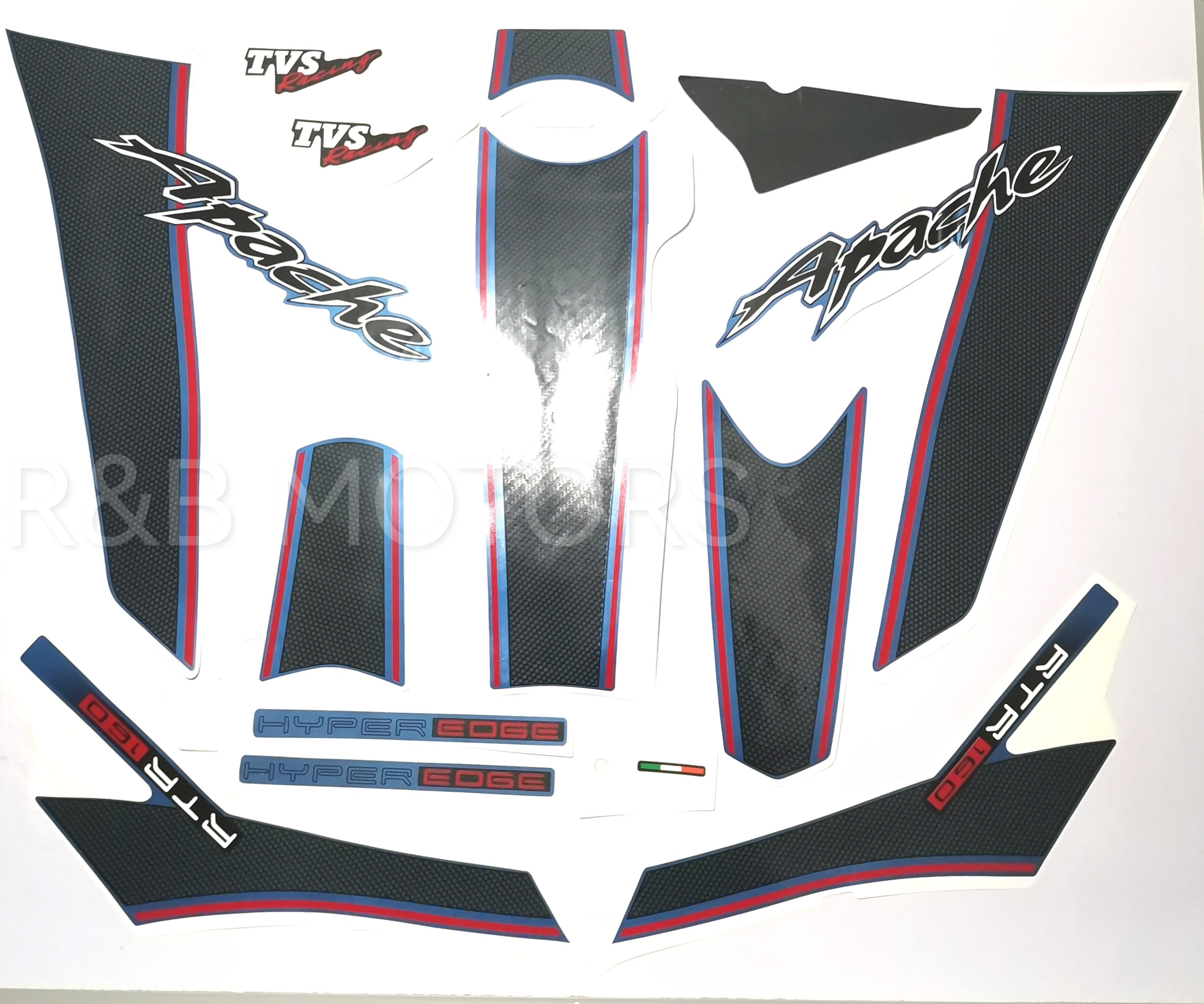 Tvs Apache 160 Blue Bike Full sticker kit | Daraz.lk