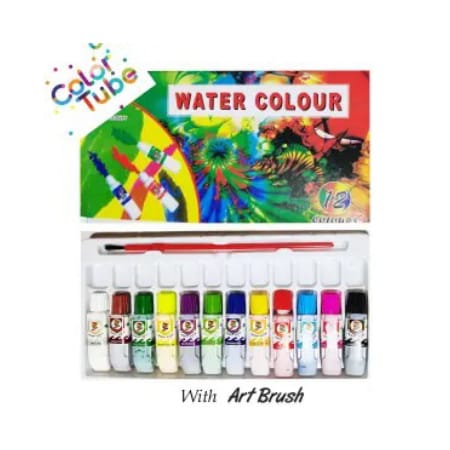 Tube colours 12 colors, water colours set for crafting, drawing and art ...