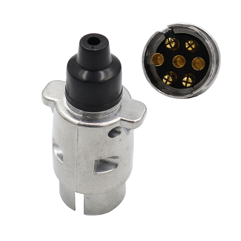 1PC Car Van Caravan Towing Connectors Adapter 12V 7 Pole Metal Trailer ...