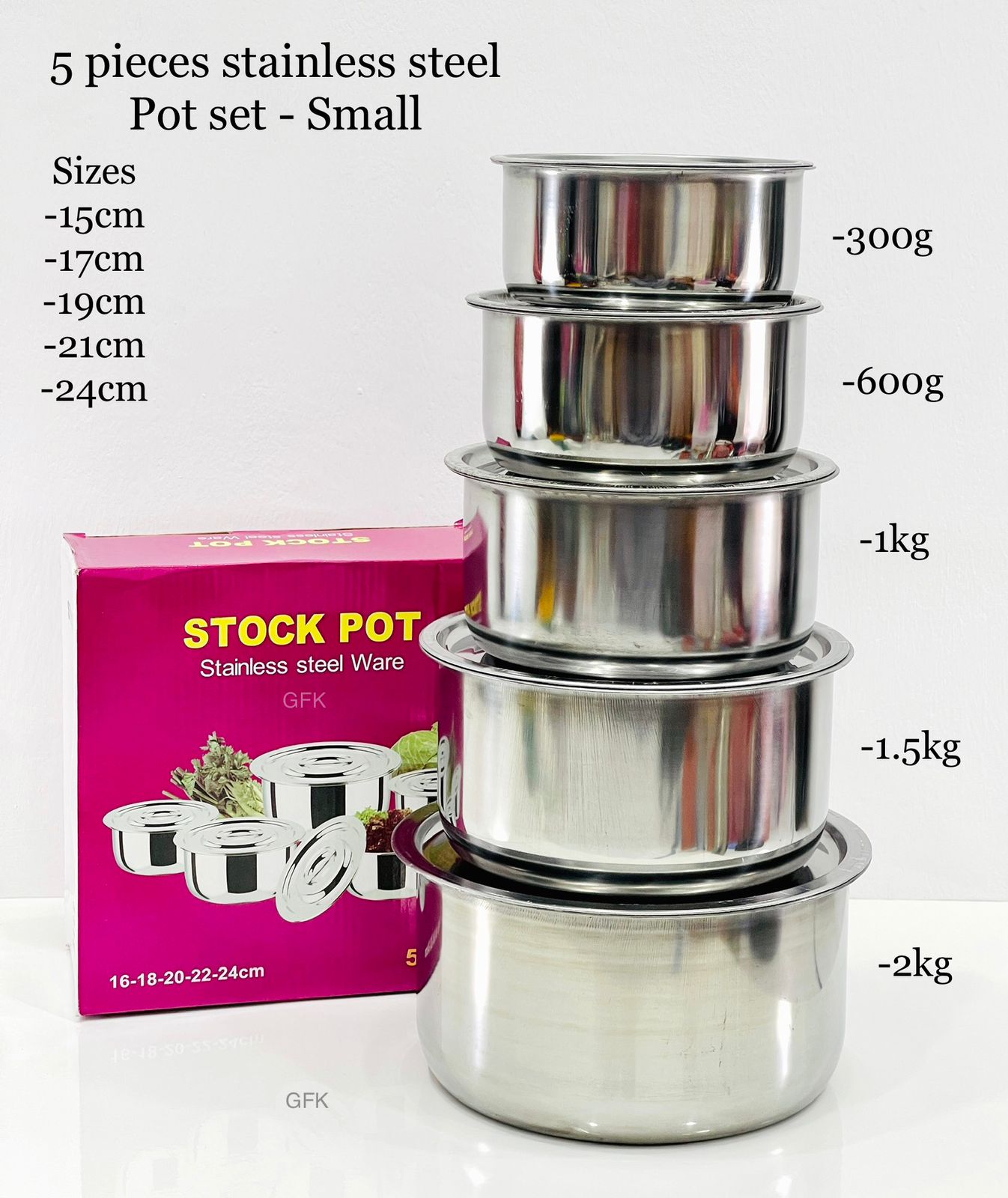 Stainless steel protect fresh box (5 pieces) | Daraz.lk