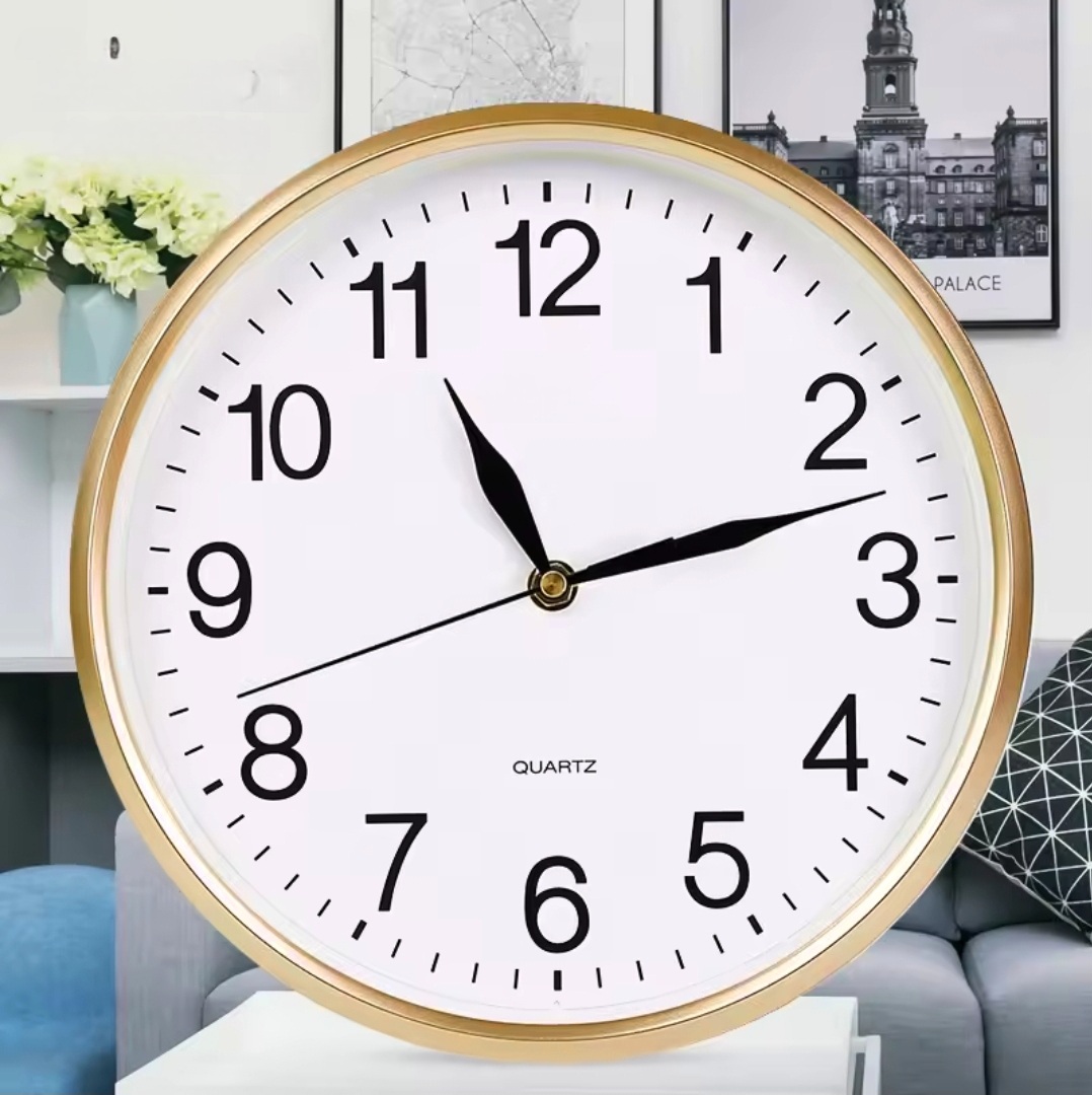 20cm Diameter Wall Clock Simple Style High-precision Battery Operated ...