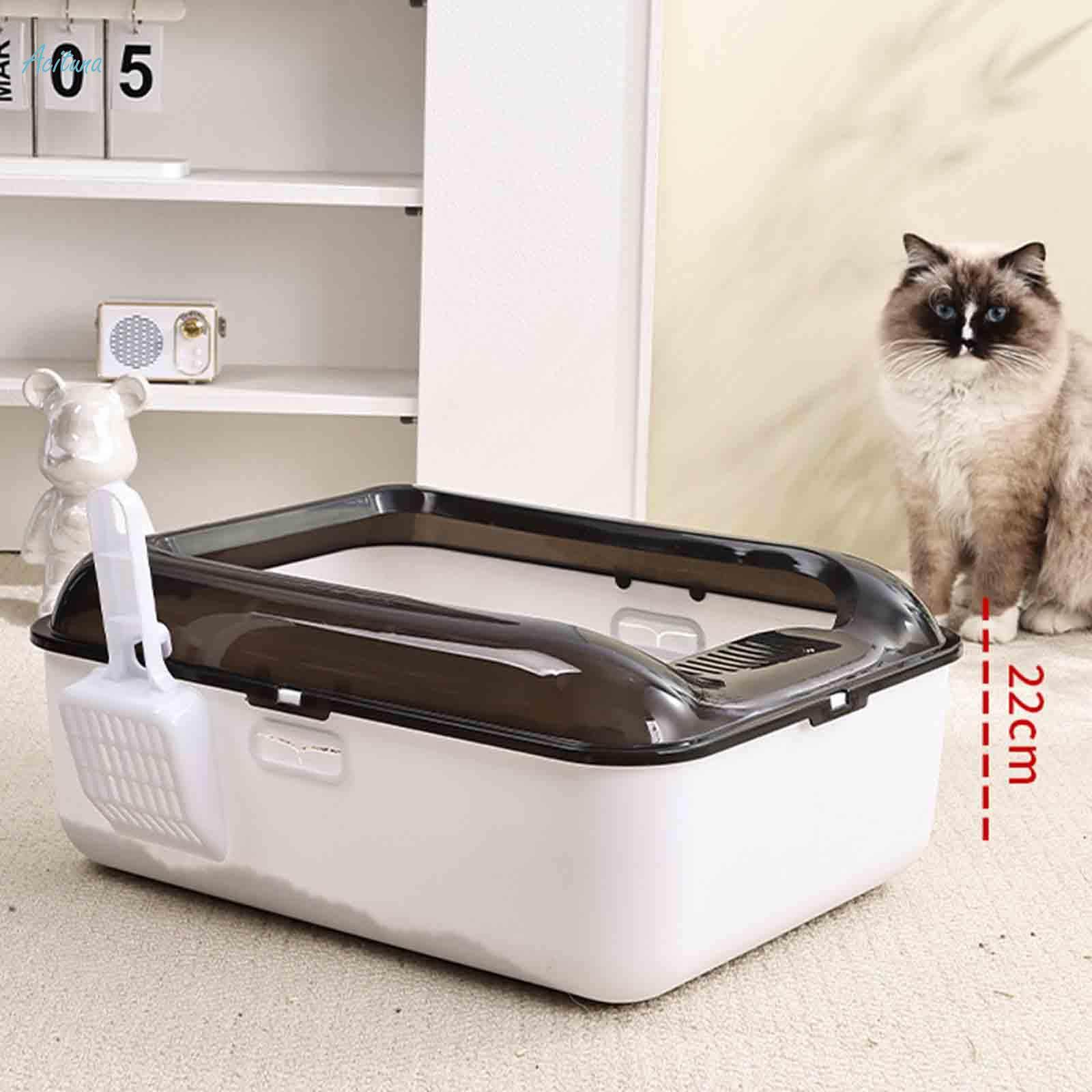 Cat Prevent Sand Leakage Portable Kitten Potty Toilet Open Top Pet ...