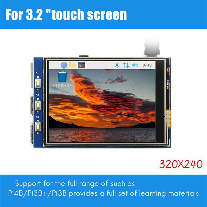For Raspberry Pi Raspberry Pi LCD 3B+/4B 3.2 Inch Touch Display Multi ...