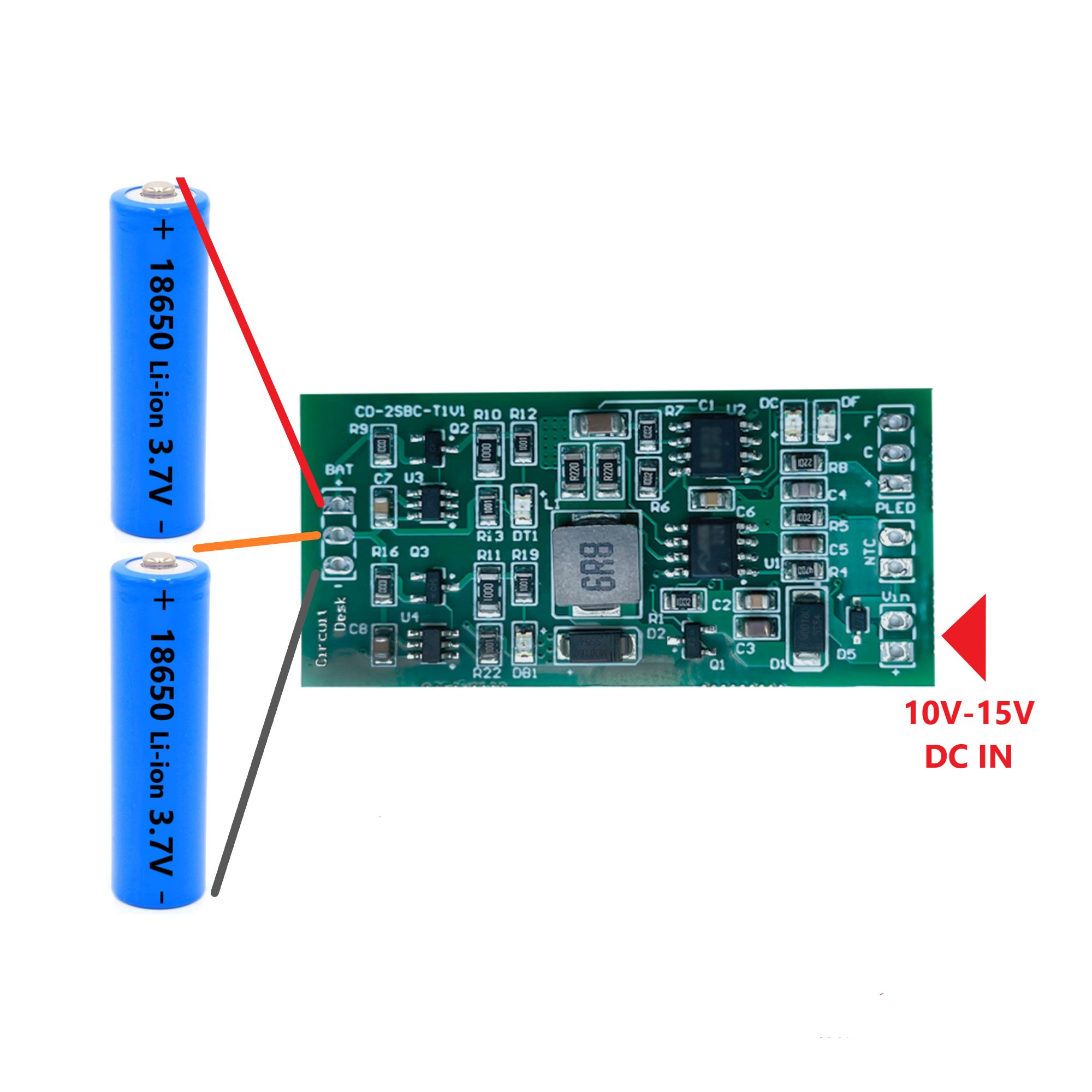 2S 2 Cell Balance Charger Module for Li-ion 18650 Batteries for ...