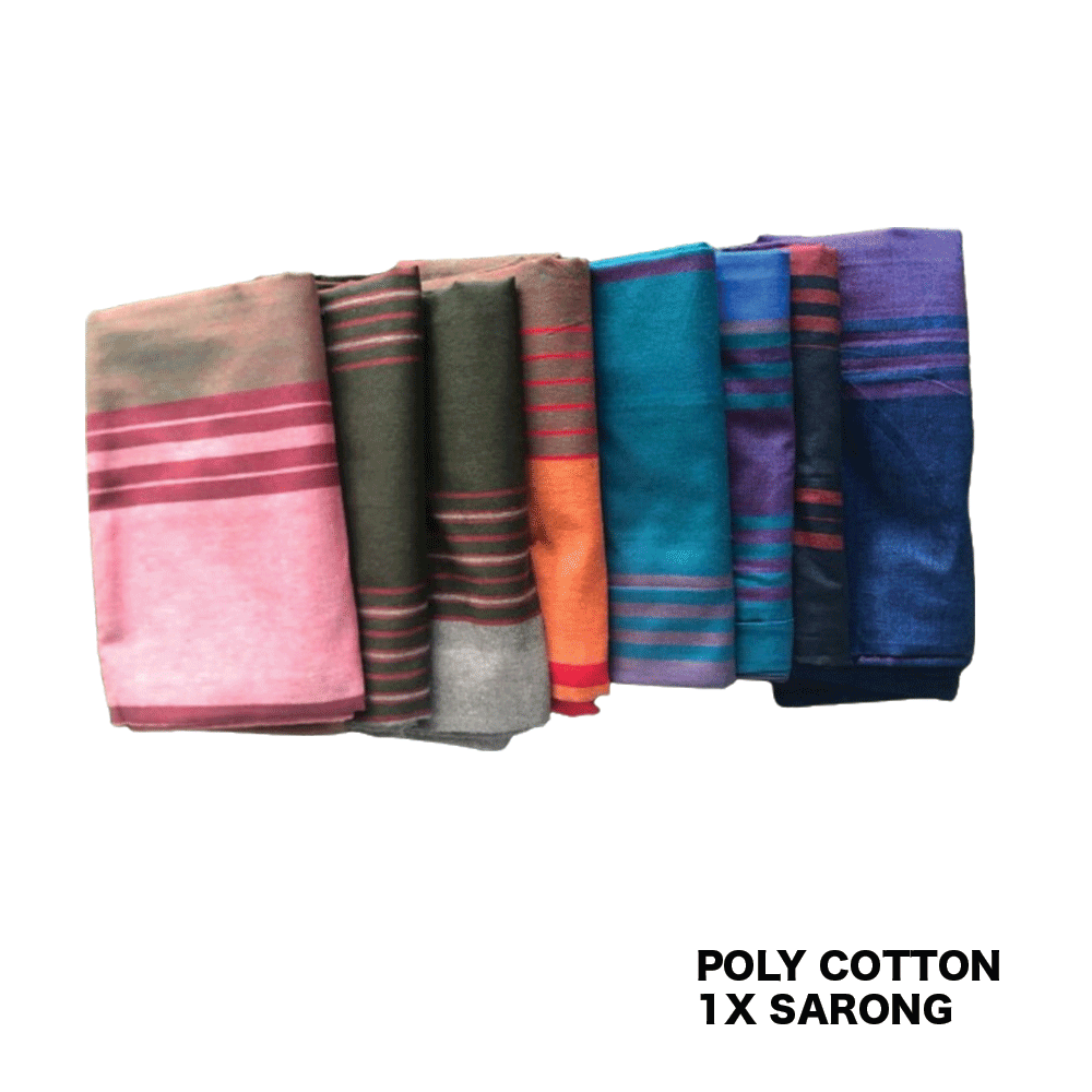 1 x Multicolor Poly Cotton Budget Sarongs (NO COLOR OPTIONS) | Daraz.lk