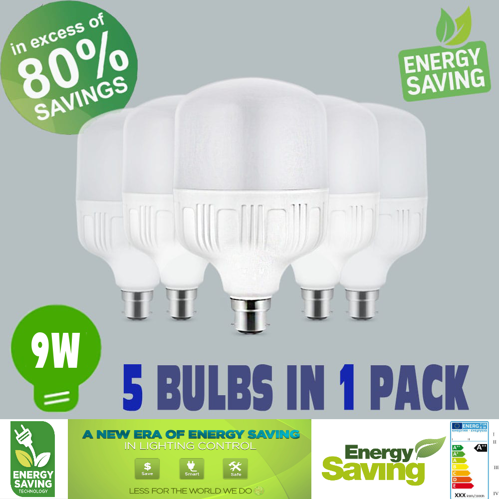 9W 5 LED BULBS IN 1 PACK Led Light Bulbs In 1 Pack Energy Saving Lamps ...