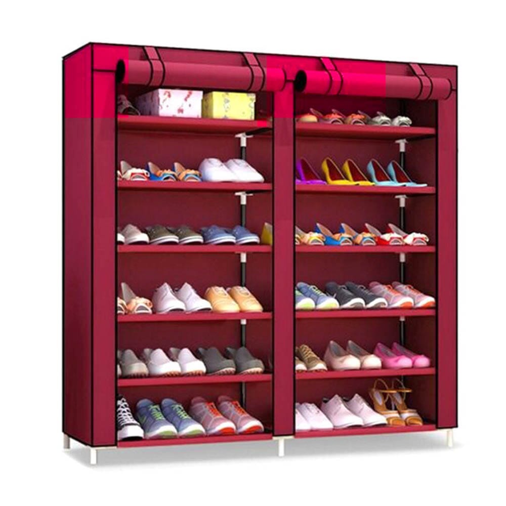 6 Layer Double Door Shoe Rack / 6 Layers Dust Proof Shoe Rack / 6 Layer ...