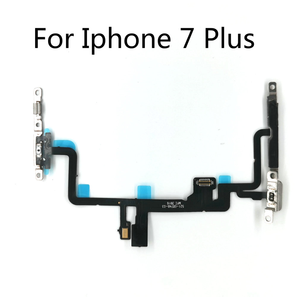 Power Switch on off volume flex Cable with Metal Bracket Assembly For iphone 7 8 Plus 7plus ...