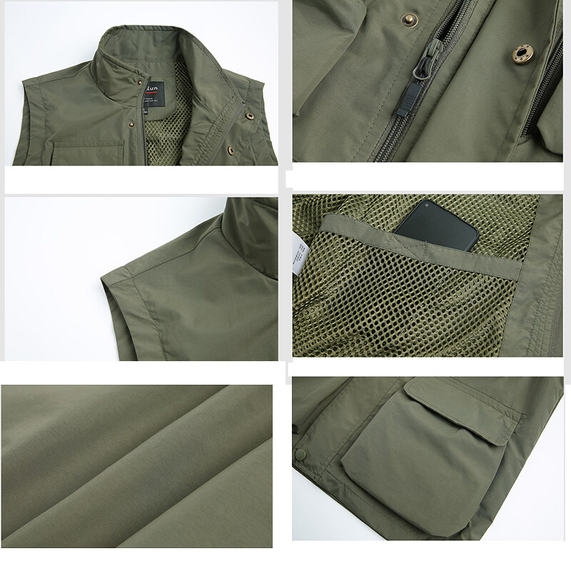 PLAYBOY Men's Unloading Vest Tactical Webbed Gear Coat Summer ...
