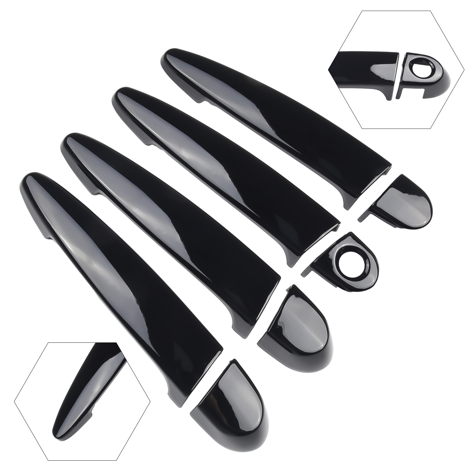 Gloss Black Door Handle Cover For BMW E87 E90 E91 E92 E93 F30 X1 X2 X3 ...