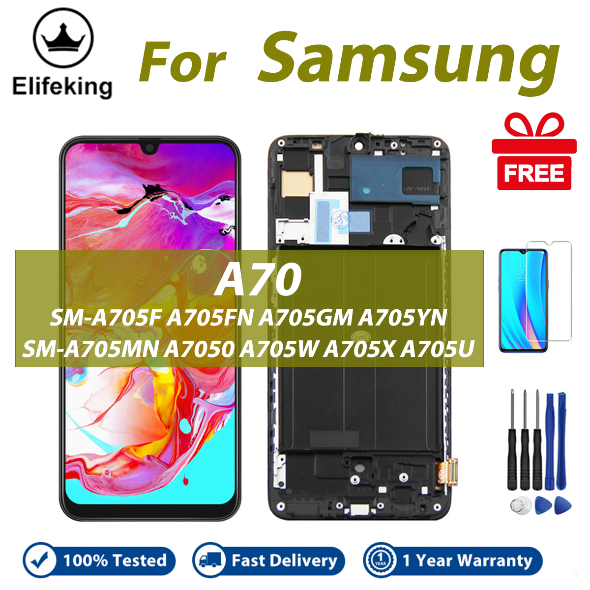 LCD With Frame For Samsung Galaxy A70 Display Touch Screen Digitizer ...