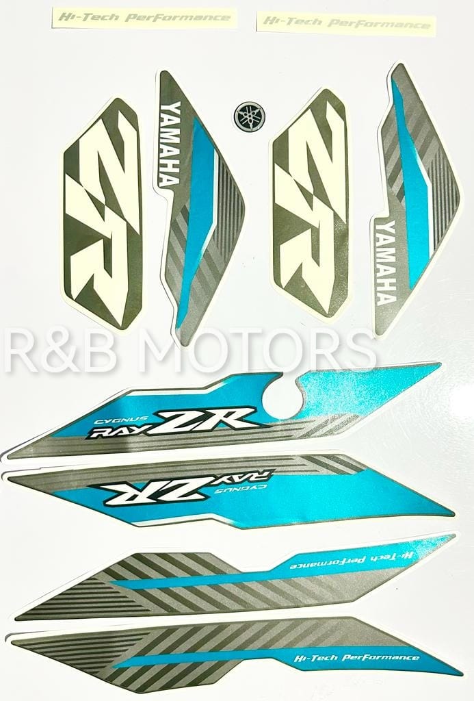 Yamaha Ray Zr 2018 Black Blue Full Sticker Kit | Daraz.lk