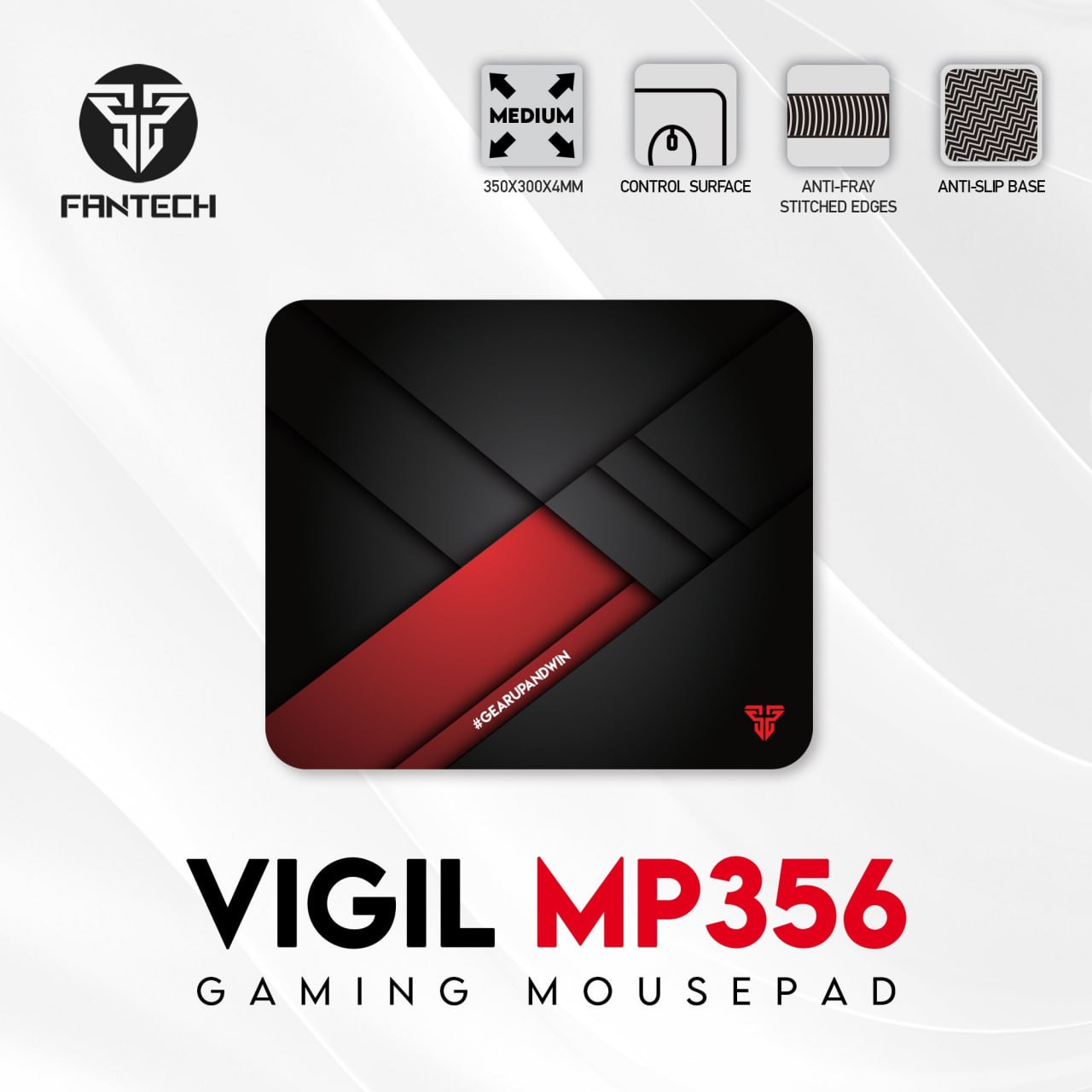 Fantech Vigil Gaming Mousepad Anti Slip Base with Speed Surface and ...
