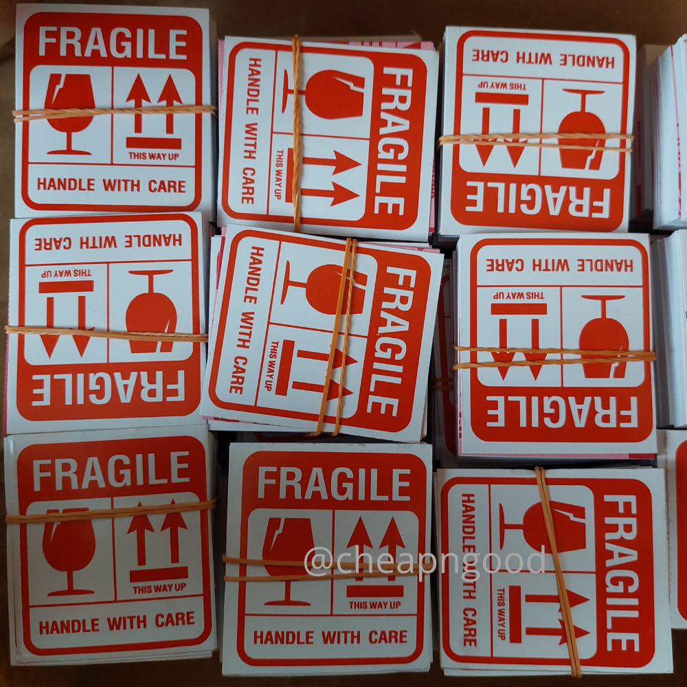 Fragile Sticker English 500 / 200 / 100 Stickers For Daraz Packaging ...