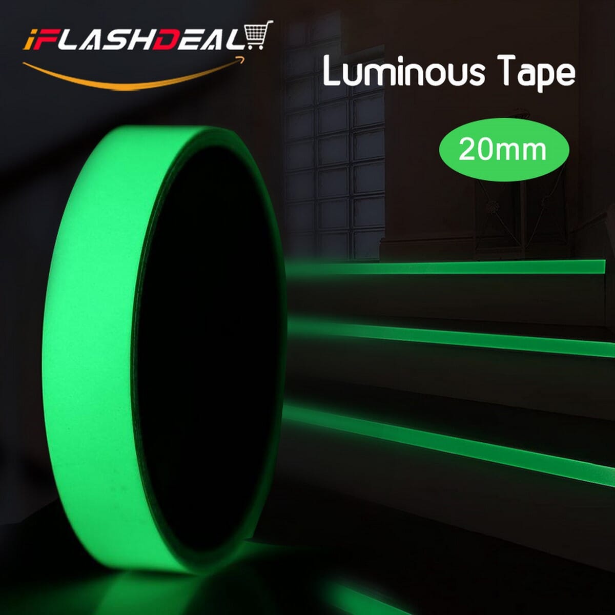 iFlashDeal Luminous Tape Night Lighting Tapes Fluorescent Reflective ...