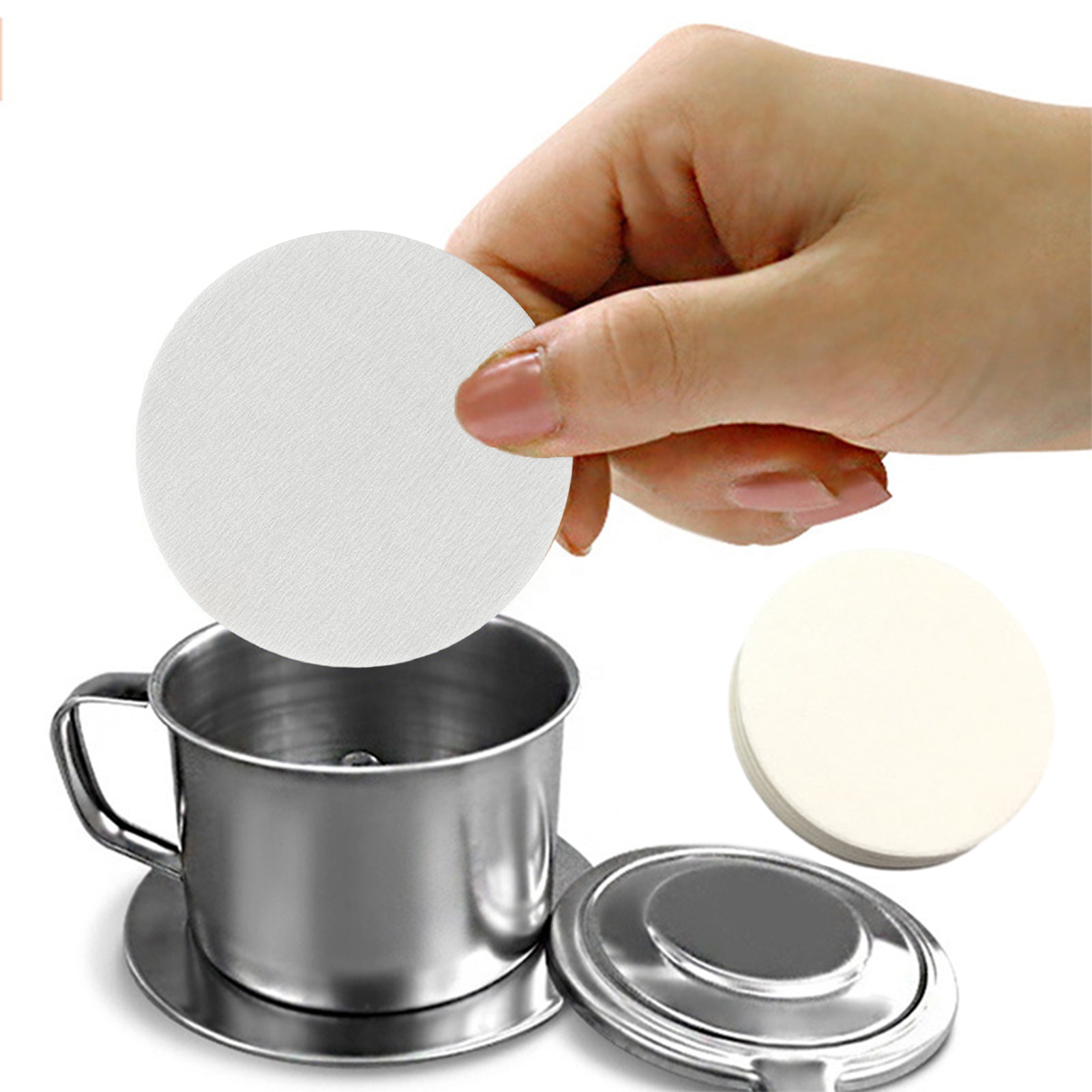 Coffee Filter Paper Set 200pcs Natural Unbleached Coffee Filter Paper ...