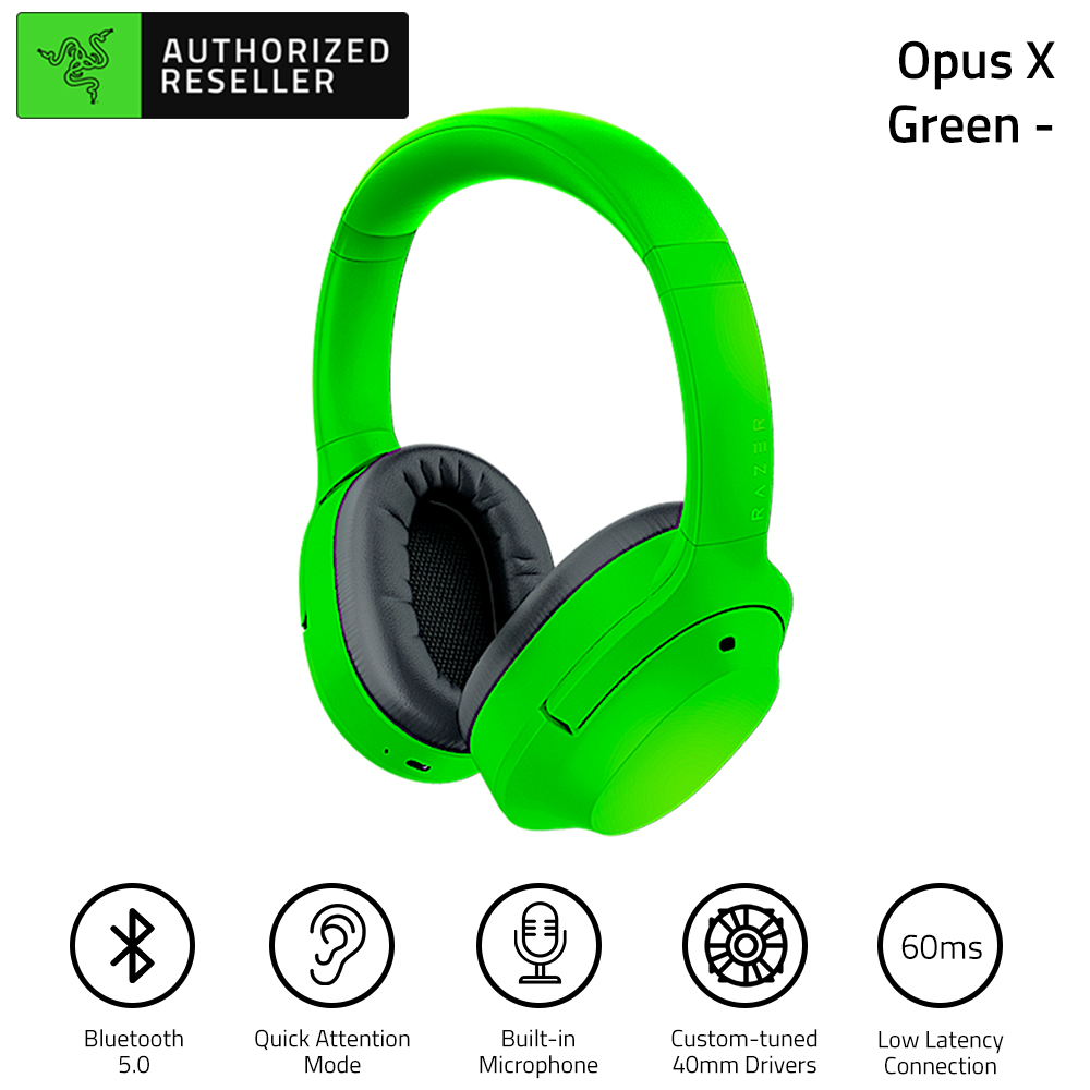 RAZER Opus X Active Noise Cancellation Wir-eless Low Latency Headset ...