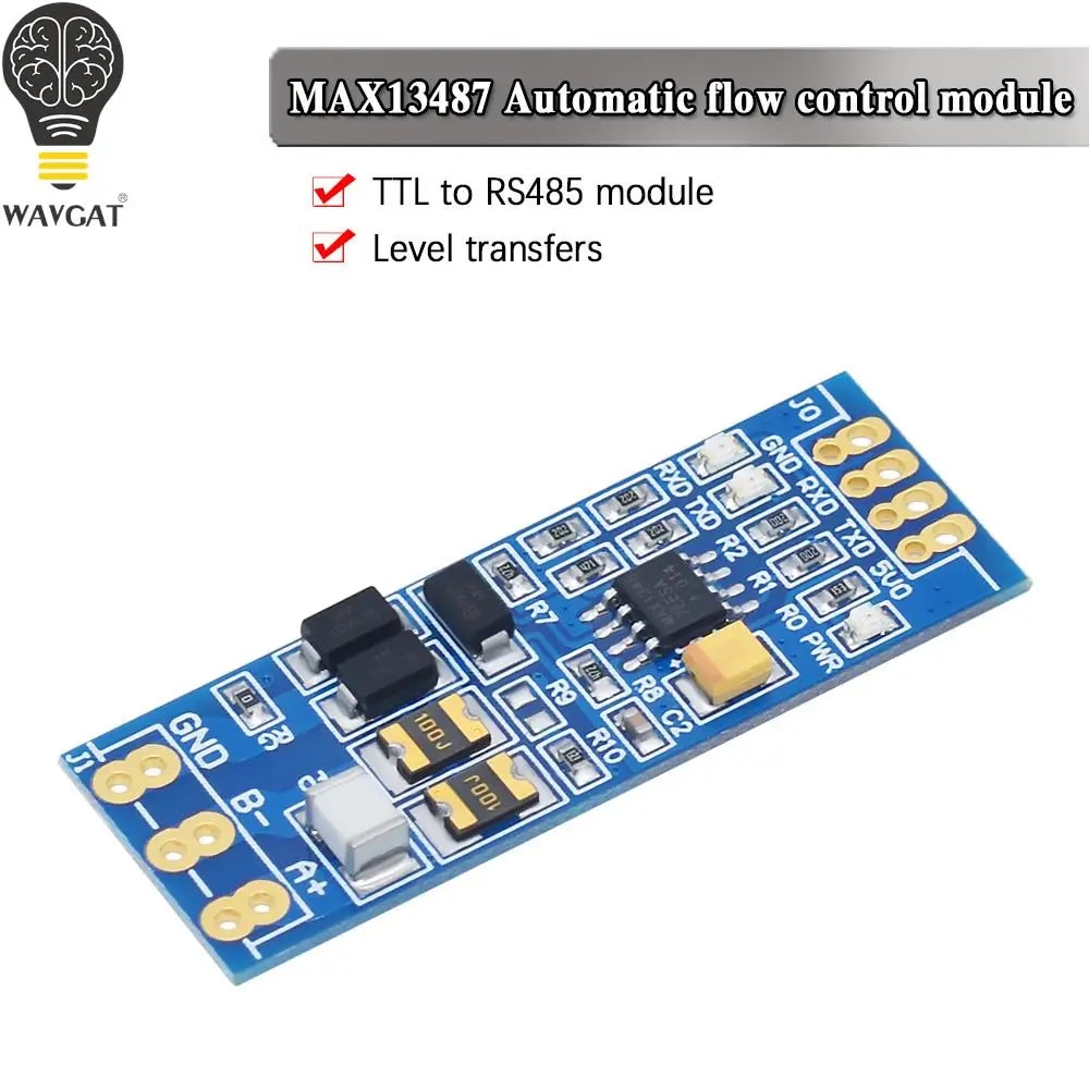 WAVGAT MAX13487 5V-TTL RS485 module 485 to TTL level mutual conversion hardware automatic flow ...