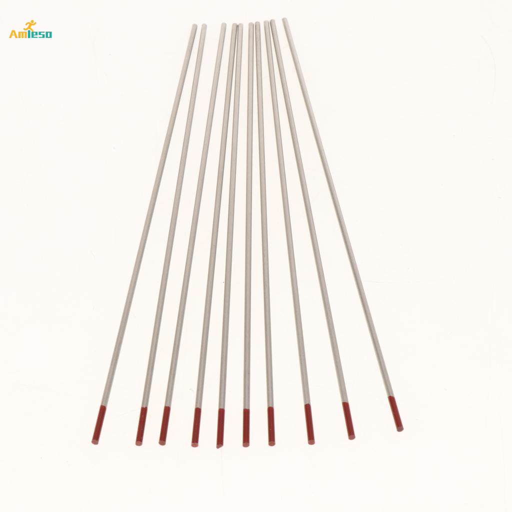 10Ps 150mm Red Tungsten Electrode Stick Rod For Arc Welding Weld 1.6mm ...