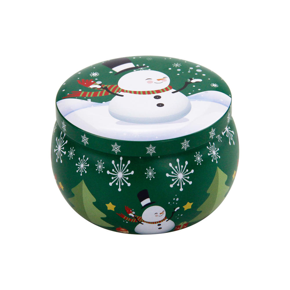 Scented Candle Jar Candy Flower Tea Tinplate Box Round Drum Shaped ...