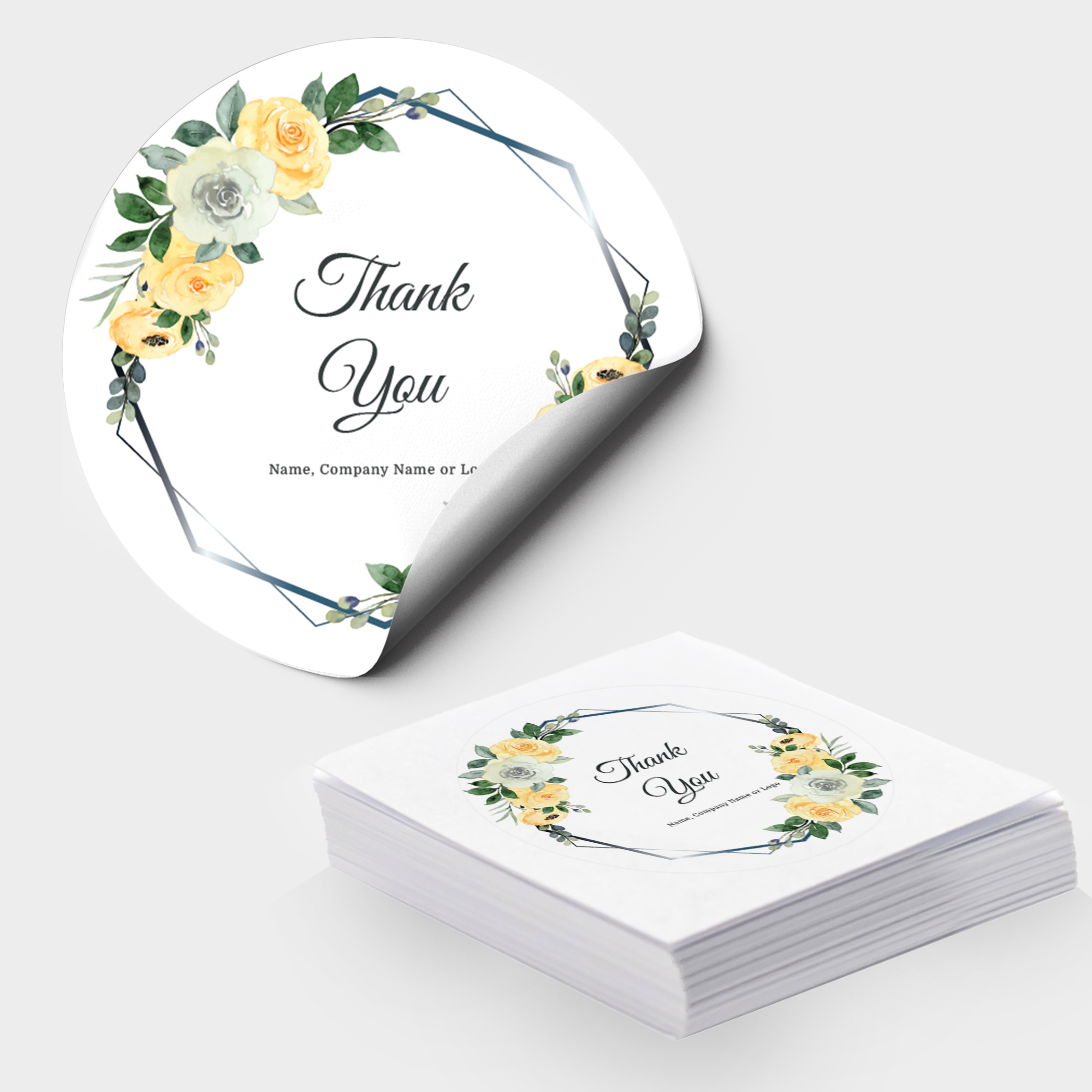 100pcs Customize Thank You Sticker, Wedding Stickers, Invitation ...