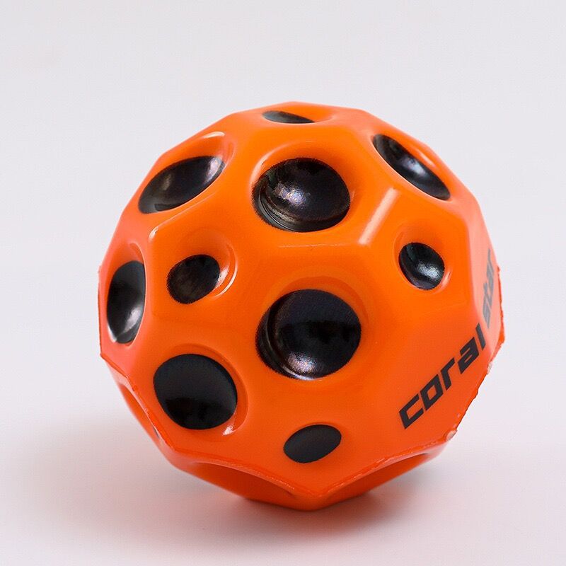 High Resilience Hole Ball Soft Bouncy Ball Anti-fall Moon Shape Porous ...