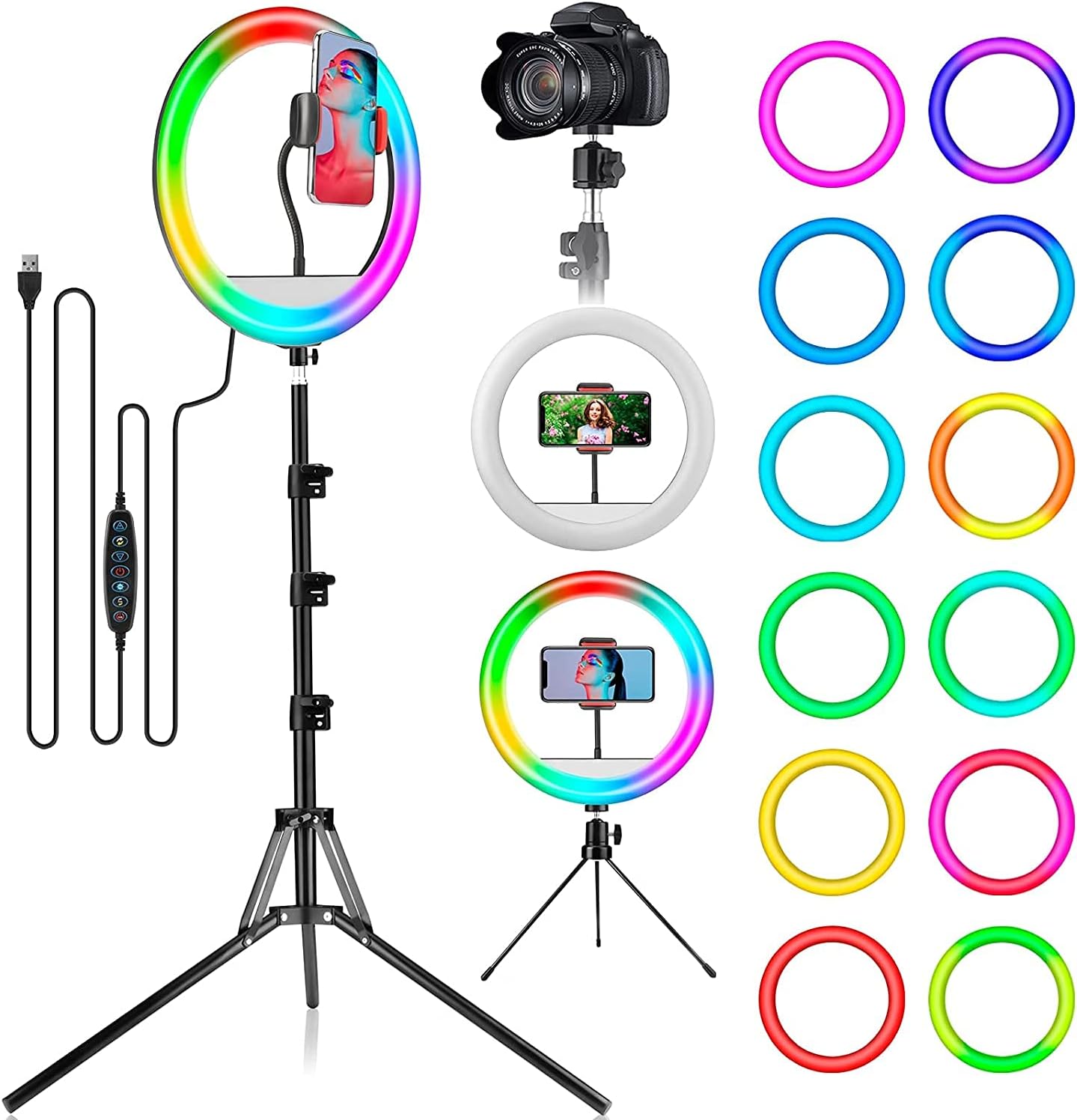 Diamon RGB Ring light with stand/ RGB Ring light with stand/ TIKTOK ...