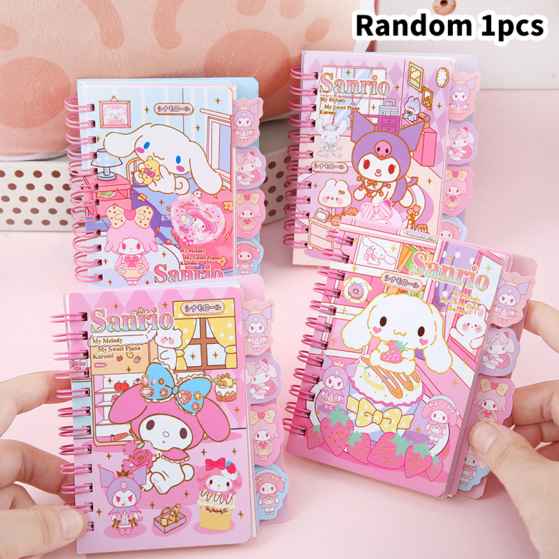 Anime Kawaii Sanrio Diary Notebook My Melody Kuromi Cinnamoroll Cartoon ...