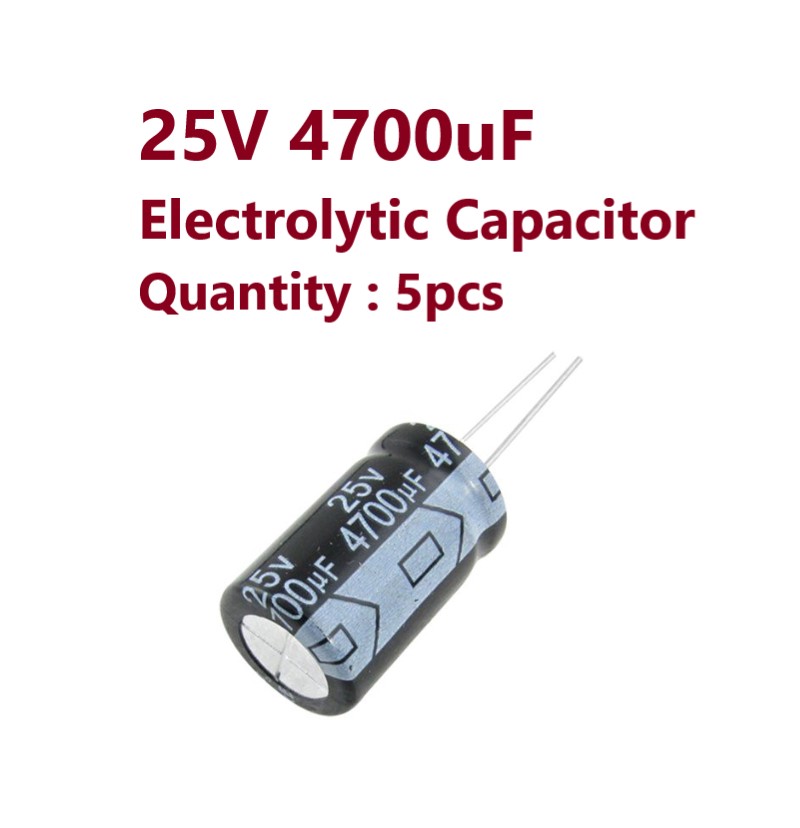5 pcs of 4700uF 25V Electrolytic Capacitor | Daraz.lk