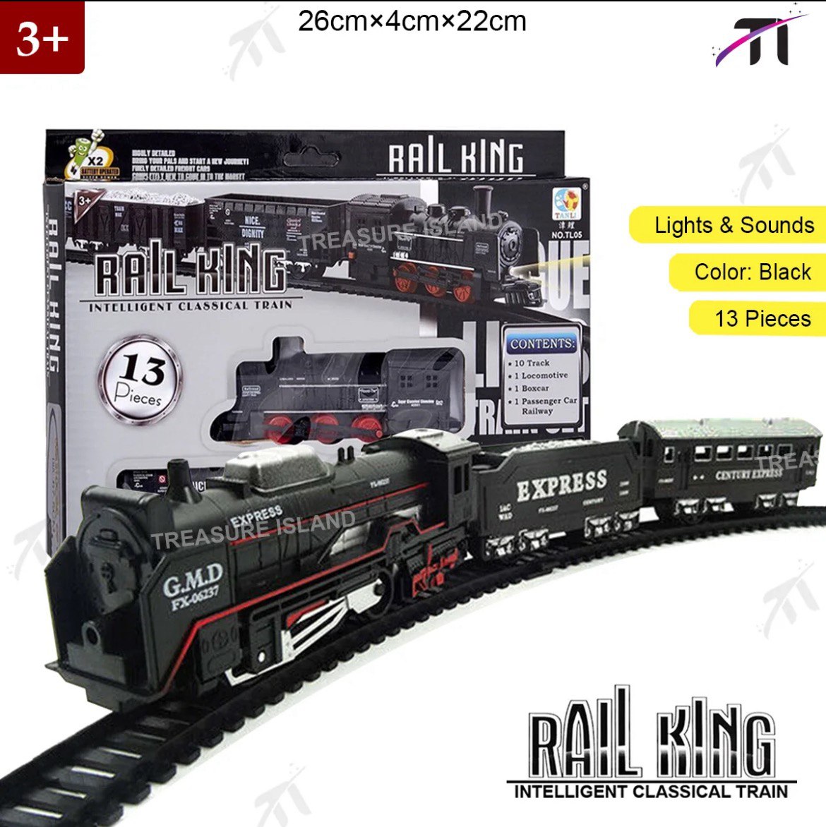Rail King Intelligent Classical Train Set True Style Train Set 13 ...