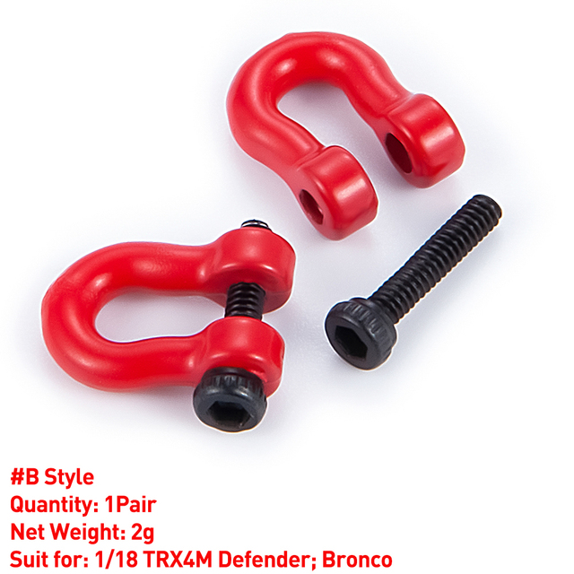 Axspeed Metal Rear Bumper Tow Trailer Hook For Trx4m Trx4-M Defender 1/ ...