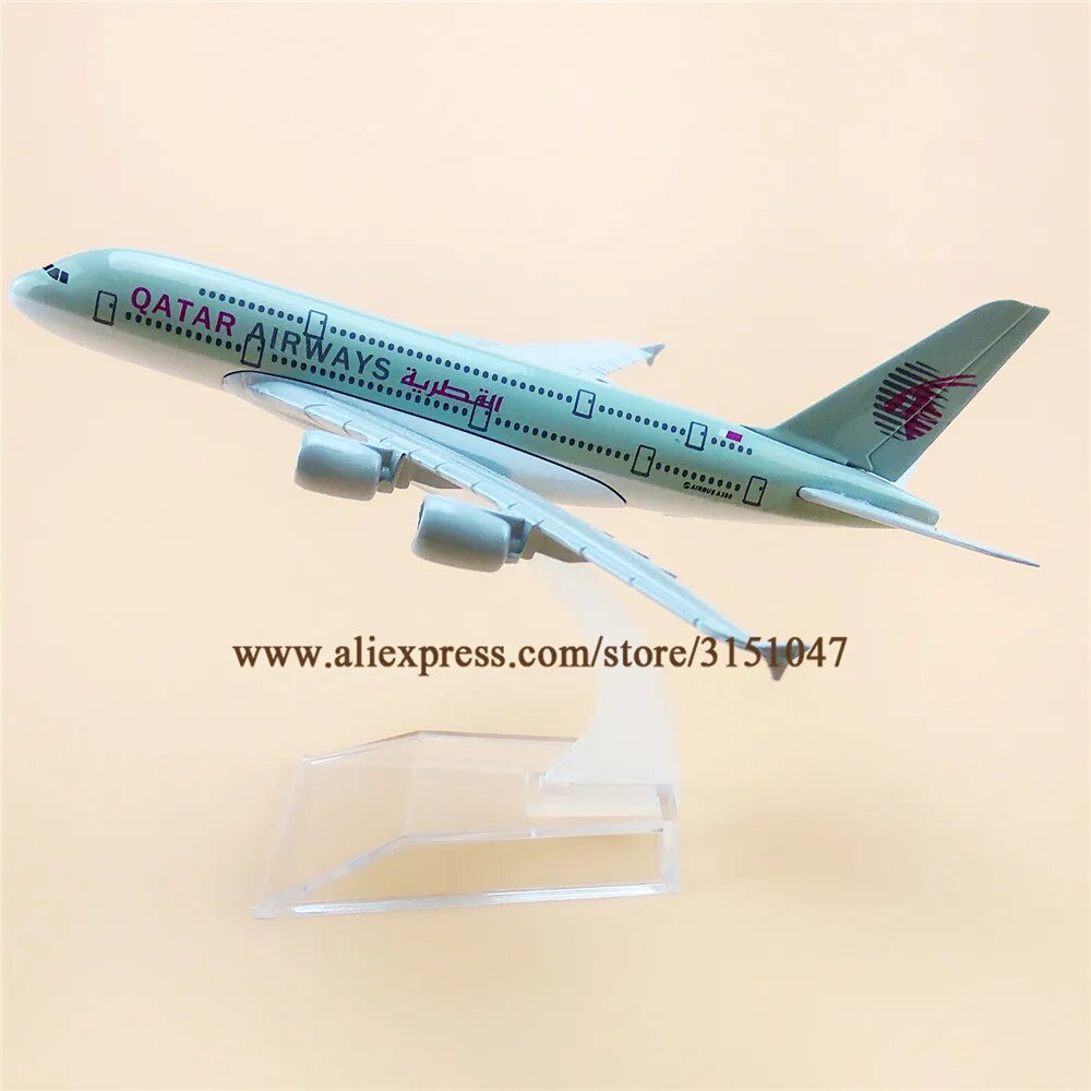 16cm Air QATAR Airways 380 A380 Airlines Airplane Model Plane Model ...