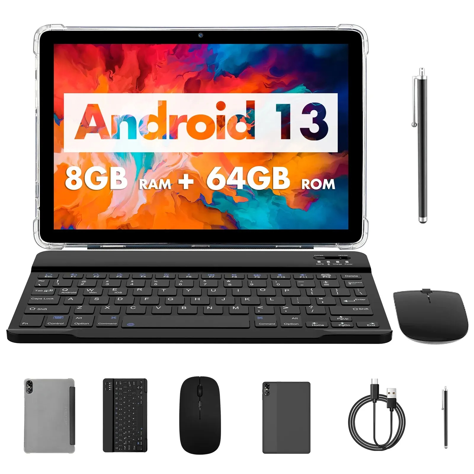 PRITOM TOUCH 10 Plus 10 Inch Android 13 Tablet, 8(4+4)GB+64GB 1TB ...