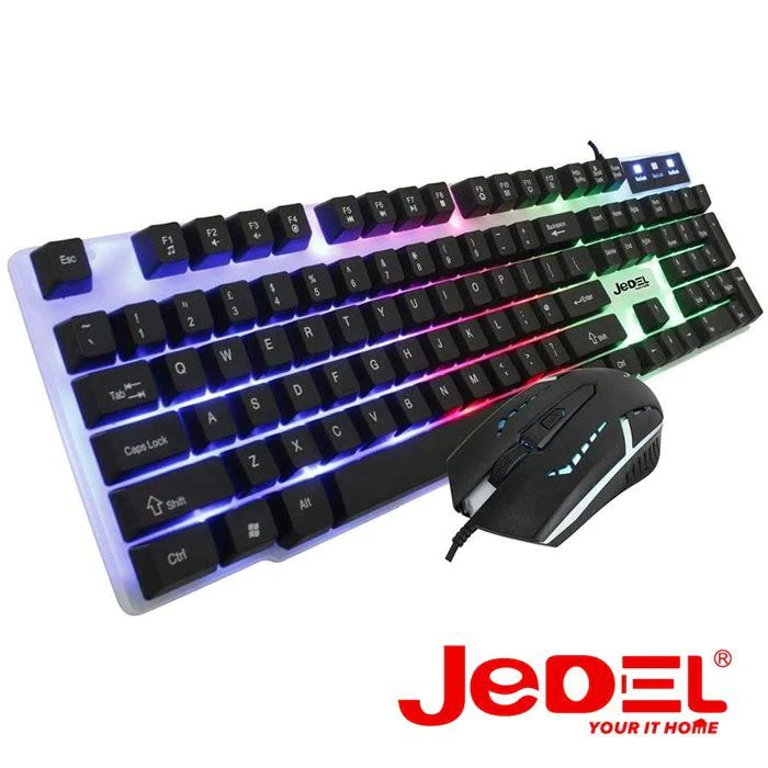 Gaming Keyboard & Mouse Combo Jedel GK100B RGB Rainbow Backlight | Daraz.lk