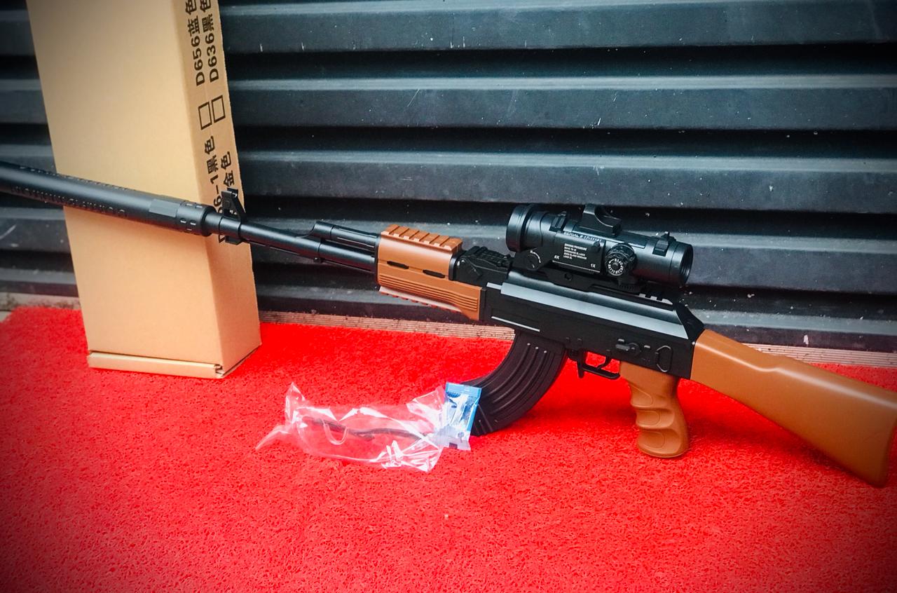 AK47 REAL SCOPE GUN GELBLASTER ( 2000 GEL BULLETS ) | Daraz.lk
