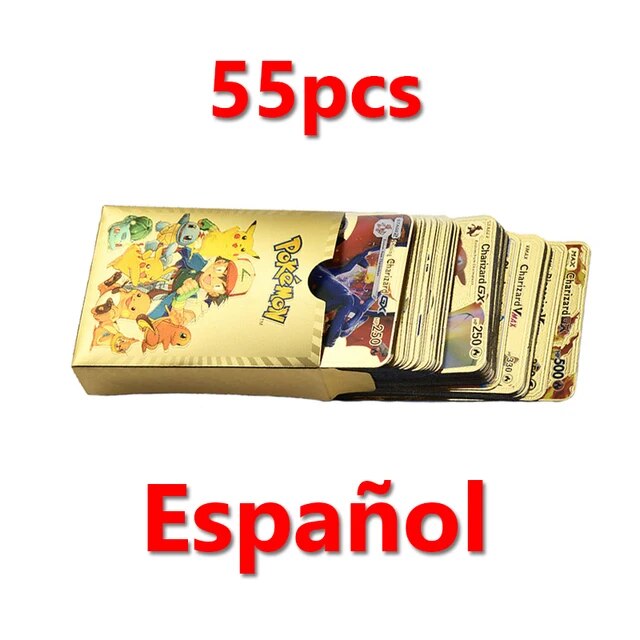pokemon cards golden Pokemon Card Pokeball Spanish Box Gold Black ...