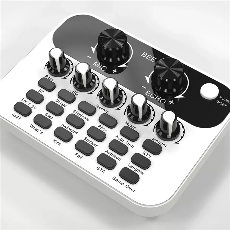 Live Sound Card V8 Mini Audio Interface Podcast Mixer Suitable for PC ...