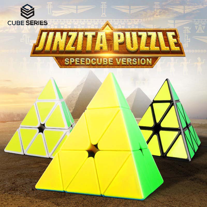 Pyramid 3x3 Rubik Cube (Stickerless) - PYRAMINX Smooth Speed Cube ...