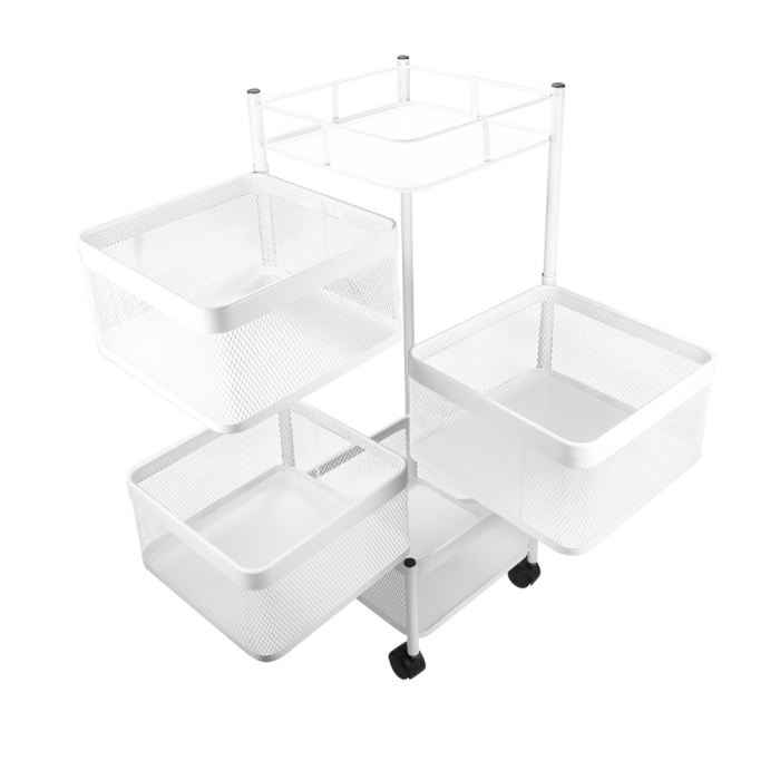 4 Layer Vegetable and Fruit Storage Cart, Multipurpose Storage Cart ...