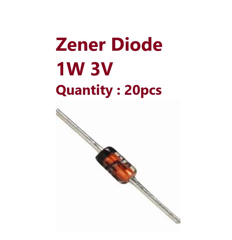 20 pcs of 1W 3V Zener Diode for Electronic Circuits | Daraz.lk