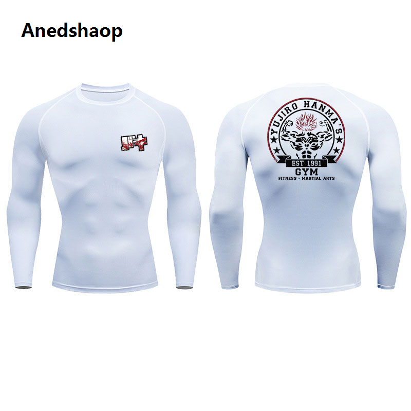 Anedshaop Anime Baki Hanma MMA Rashguard Jiu Jitsu Bjj T-Shirt Men ...