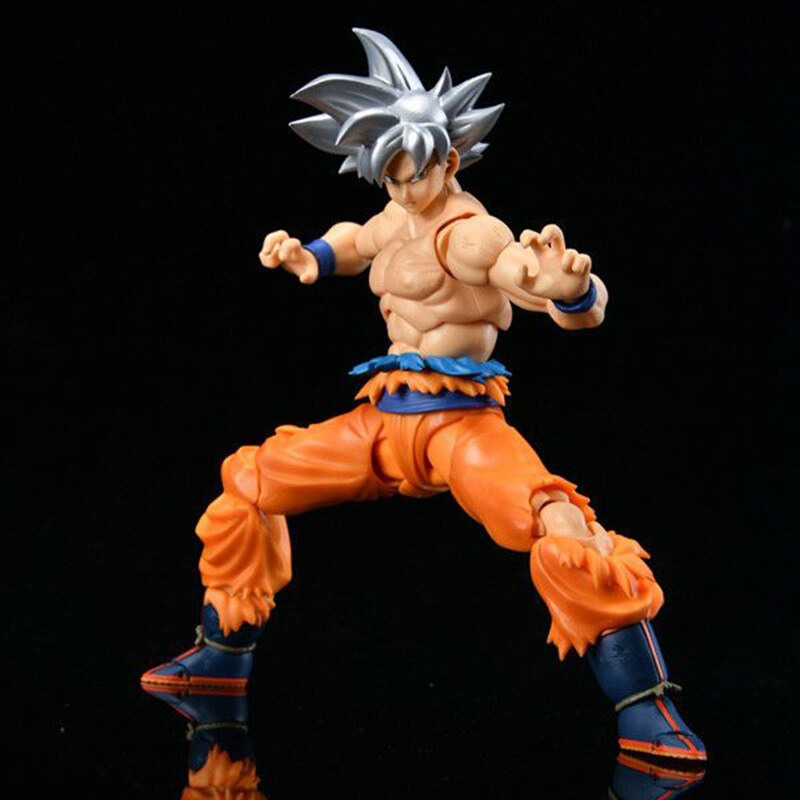 Kids Toy 16cm Dragon BallZ SHFiguart Super Figure White Haired Son Goku Action Figure DragonBall ...