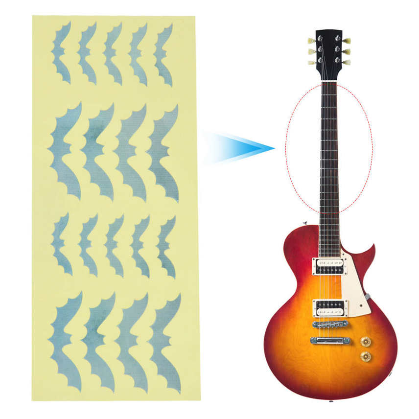 Bat Pattern Guitar Fretboard Decor Inlay Stickers Adhesive Marker for ...